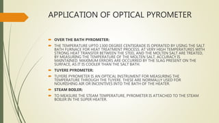 optical pyrometer working & application | PPTX