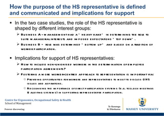 Supporting Your Workplace Health and Safety Representative | PPT