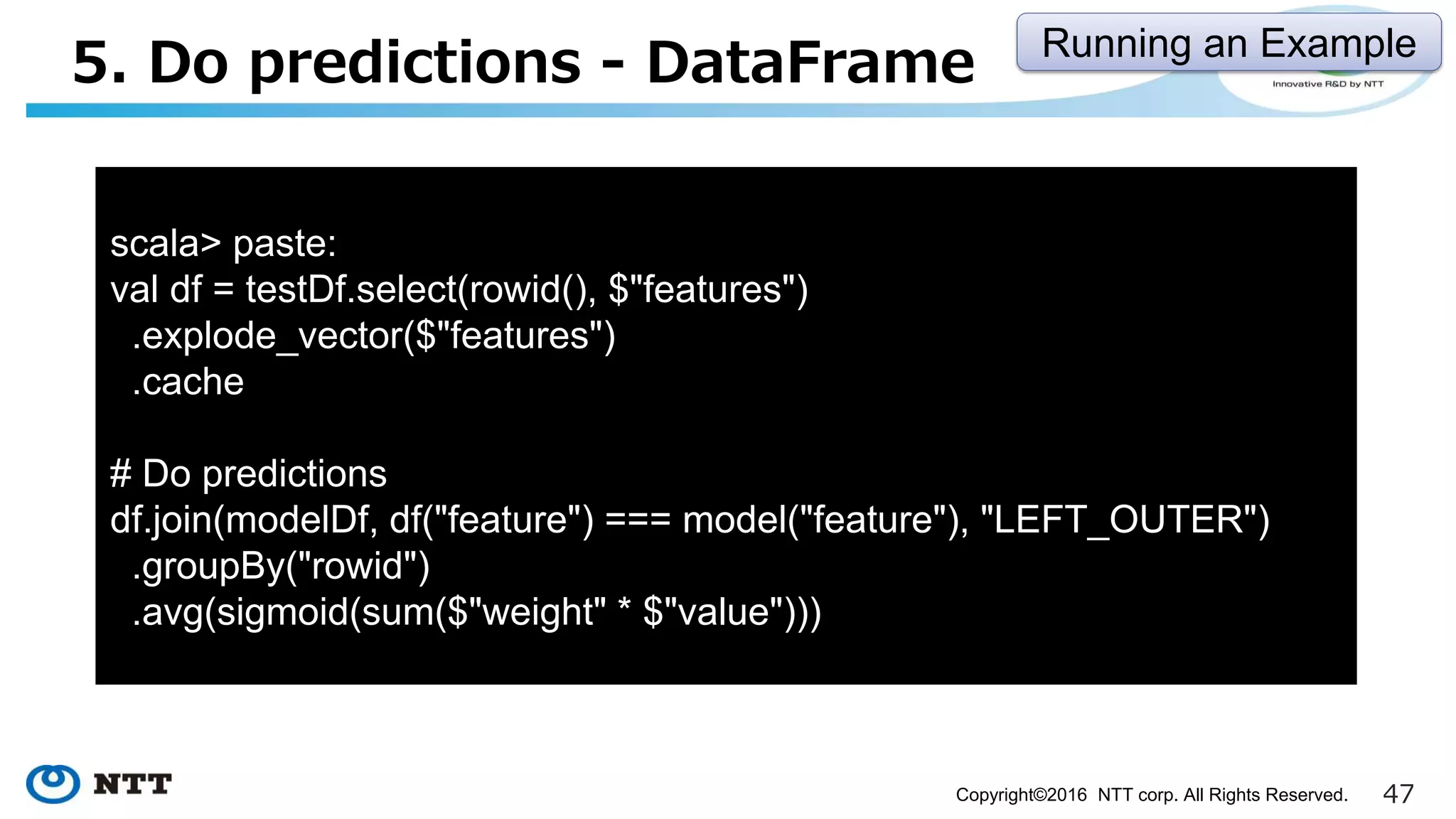 Hivemall: Scalable machine learning library for Apache Hive/Spark/Pig | PPT
