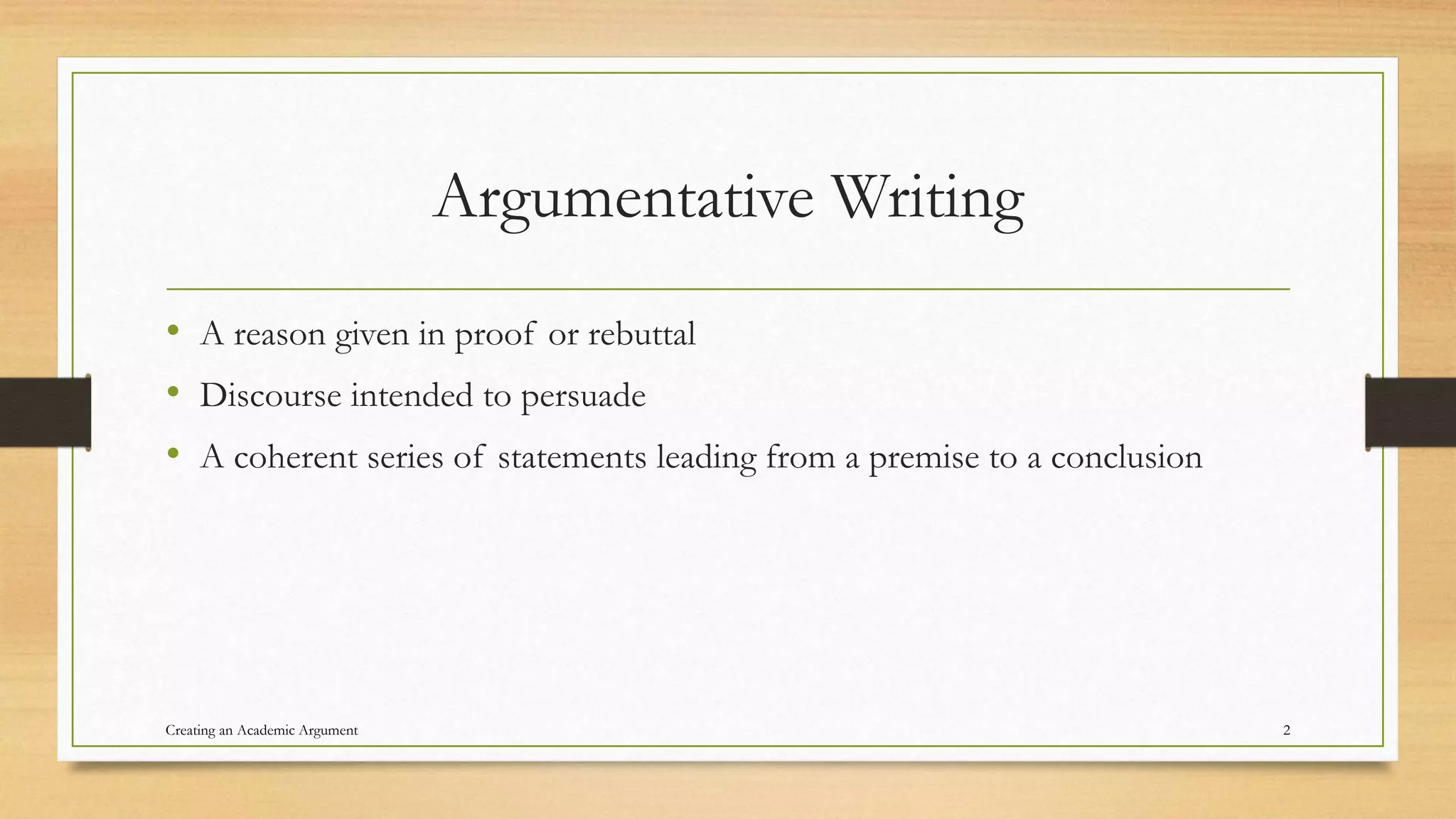 ANES 1501 PPT - M3: Creating an Academic Argument | PPTX | Children\'s ...