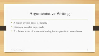 ANES 1501 PPT - M3: Creating an Academic Argument | PPT