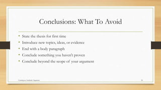 ANES 1501 PPT - M3: Creating an Academic Argument | PPTX