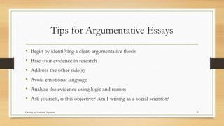 ANES 1501 PPT - M3: Creating an Academic Argument | PPTX | Children\'s ...