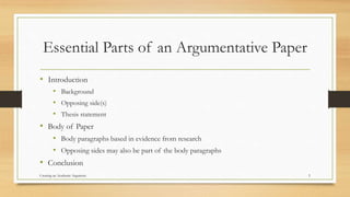 ANES 1501 PPT - M3: Creating an Academic Argument | PPTX | Children\'s ...