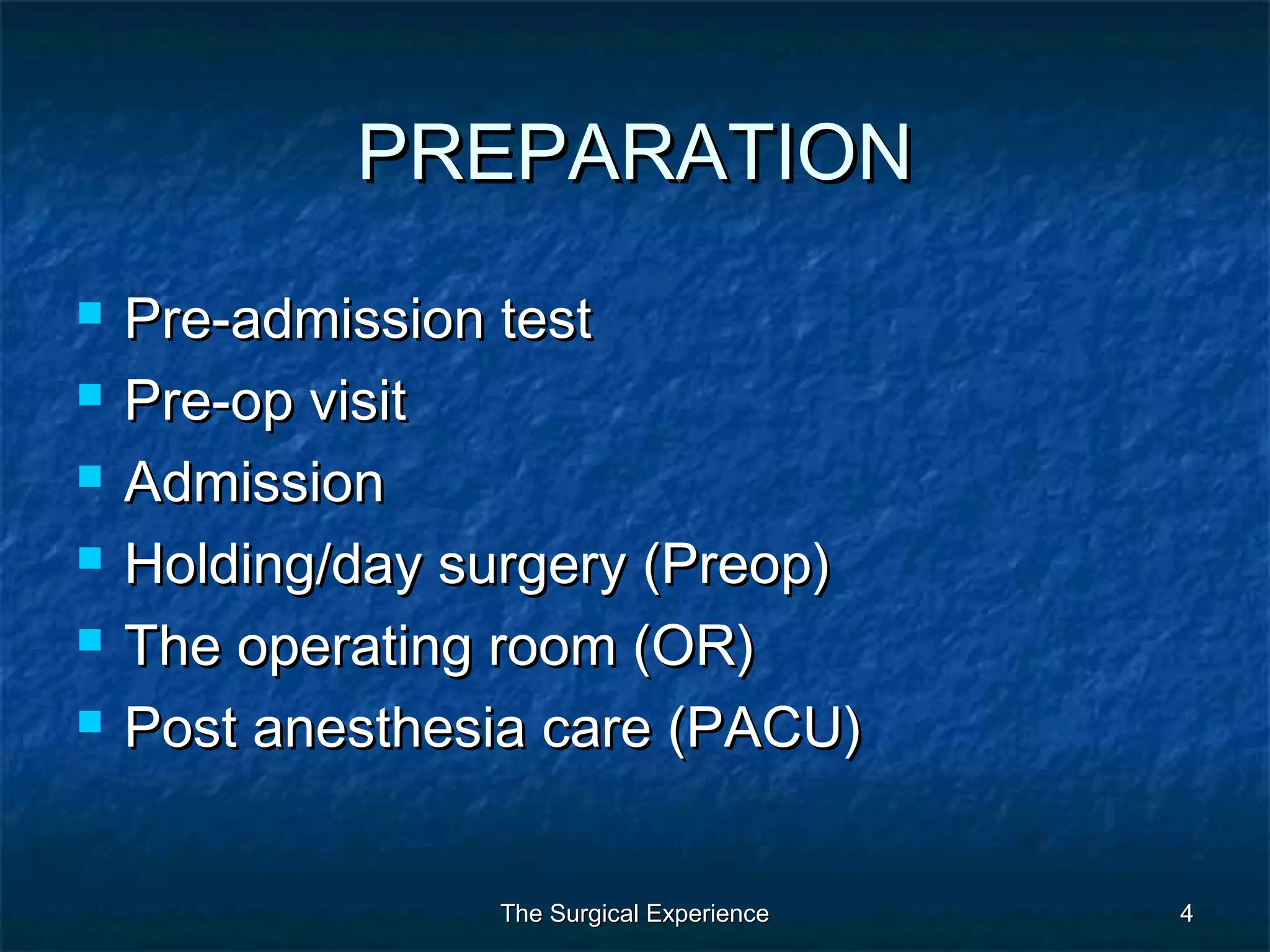 ANES 1501 PPT - M4:The Surgical Experience | PPT