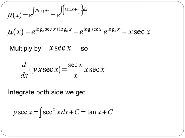first order ode with its application