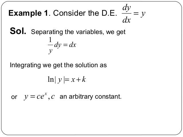 first order ode with its application