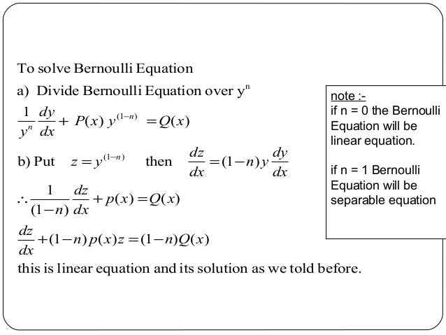 first order ode with its application