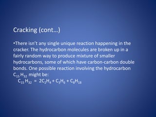 petroleum refining,crackin and synthetic petrol-ppt | PPTX