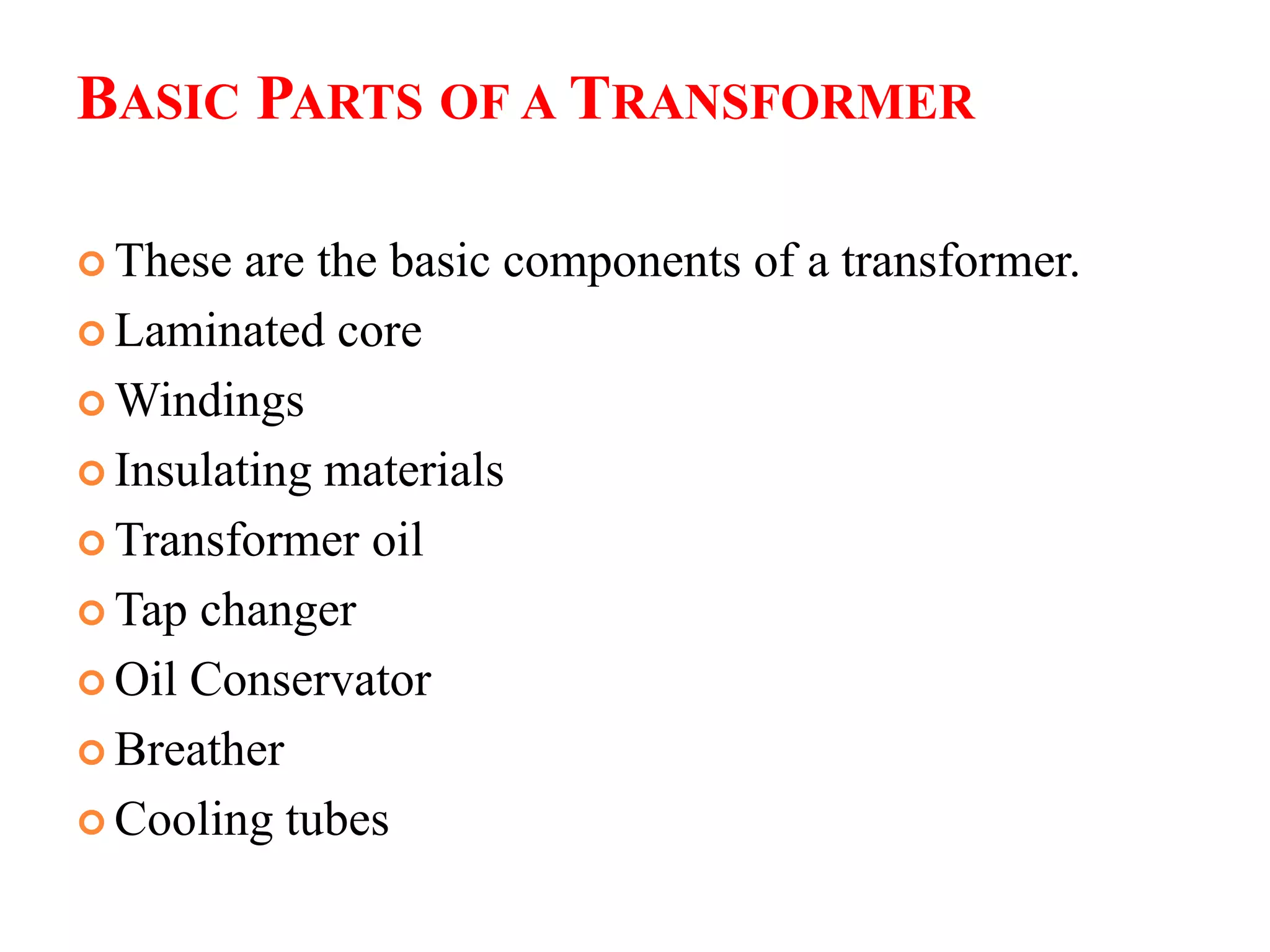 parts of transformer | PPTX