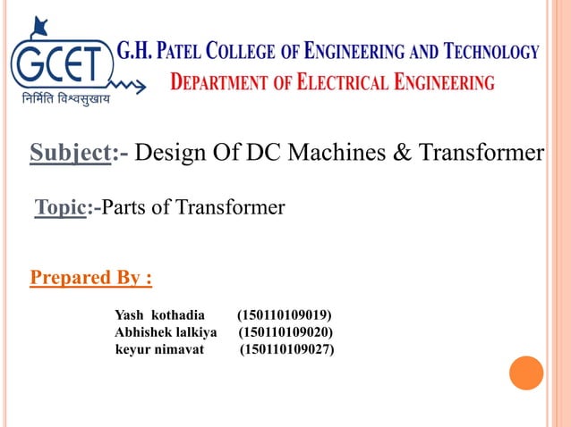 parts of transformer | PPTX
