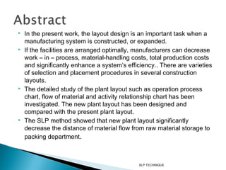 systematic layout planning - case study | PPT