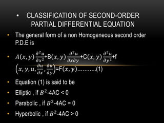 classification of second order partial differential equation | PPT