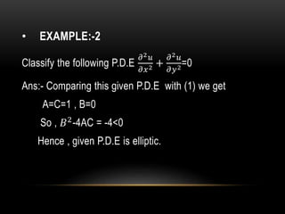 classification of second order partial differential equation | PPTX