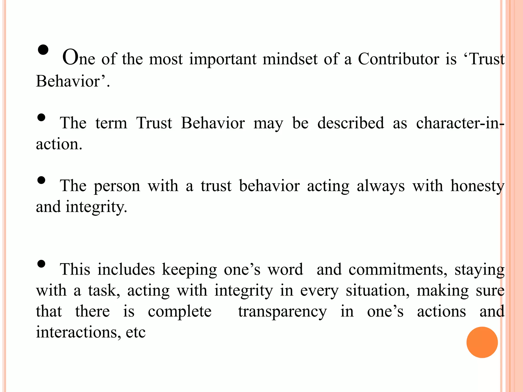 demonstrate trust behaviour | PPT