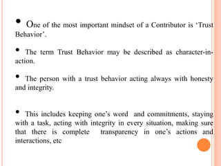 demonstrate trust behaviour | PPT