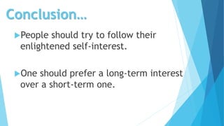 Think in Enlightened Self-interest | PPTX