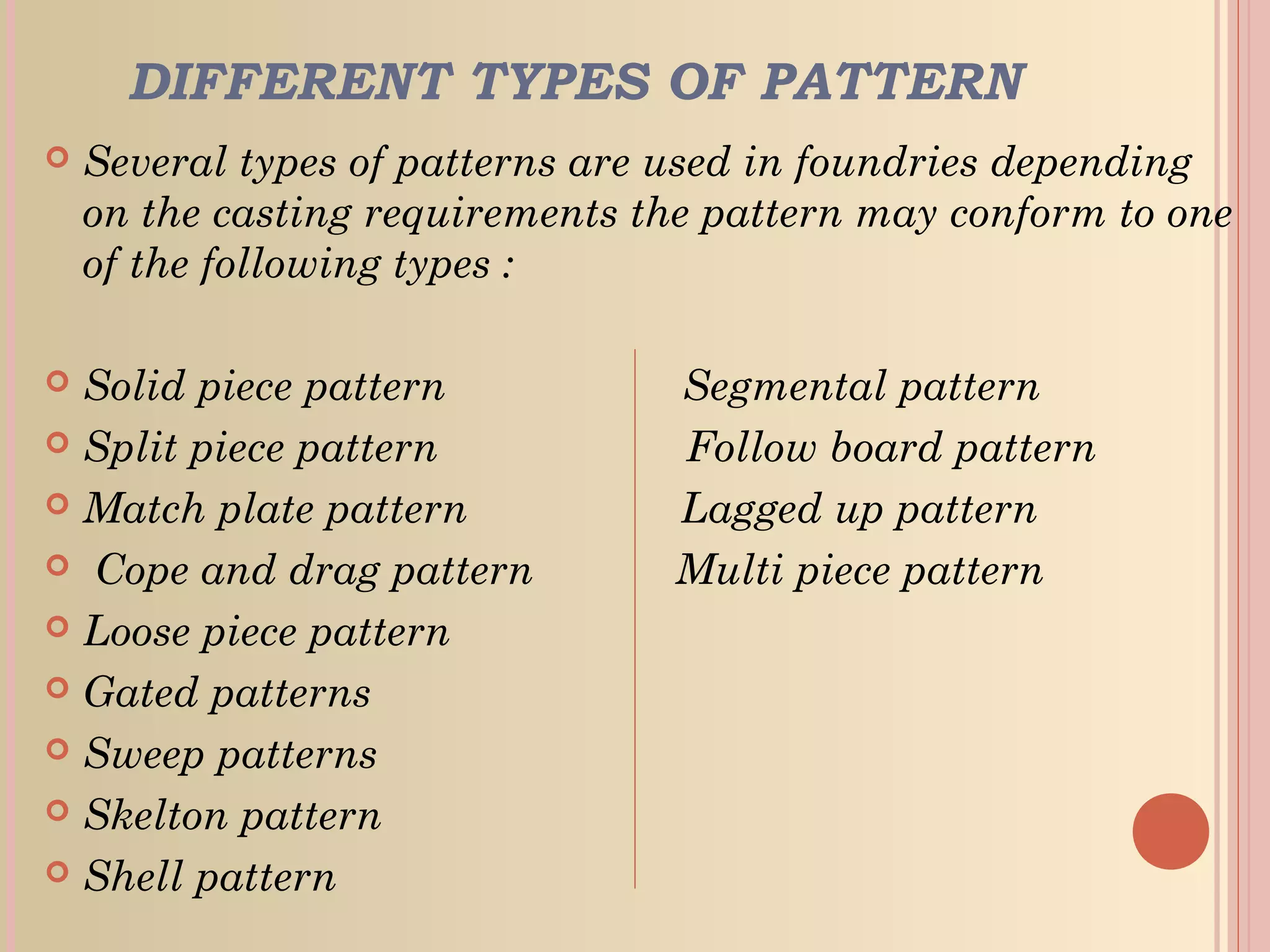 PPT ON TYPES OF PATTERN | PPT