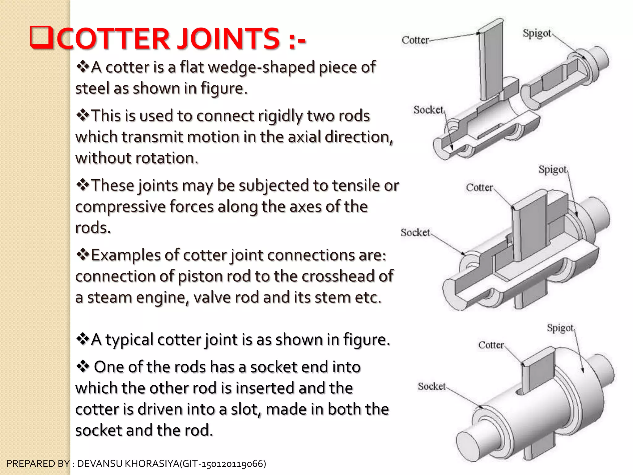 Cotter & Knuckle Joints | PPTX