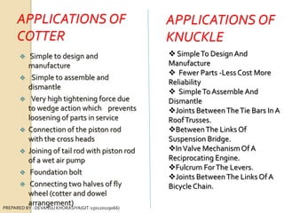 Cotter & Knuckle Joints | PPTX