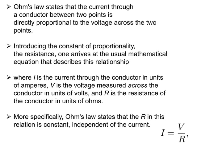 ohm's law kirchoff's law and mesh analysis | PPTX | Physics | Science