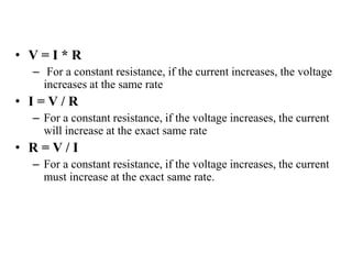 ohm's law kirchoff's law and mesh analysis | PPTX