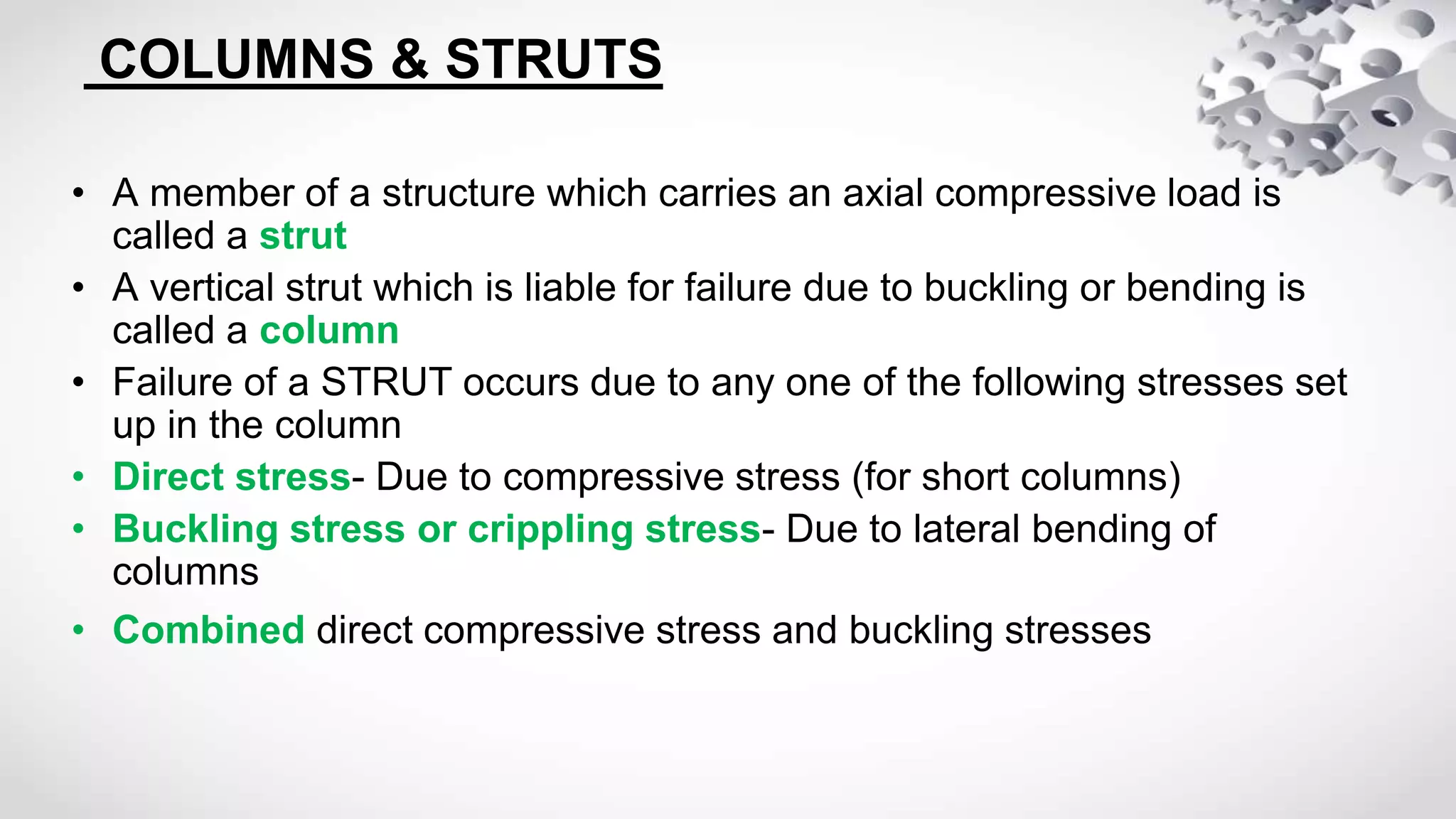 design of column ad slenderness ratio | PPTX