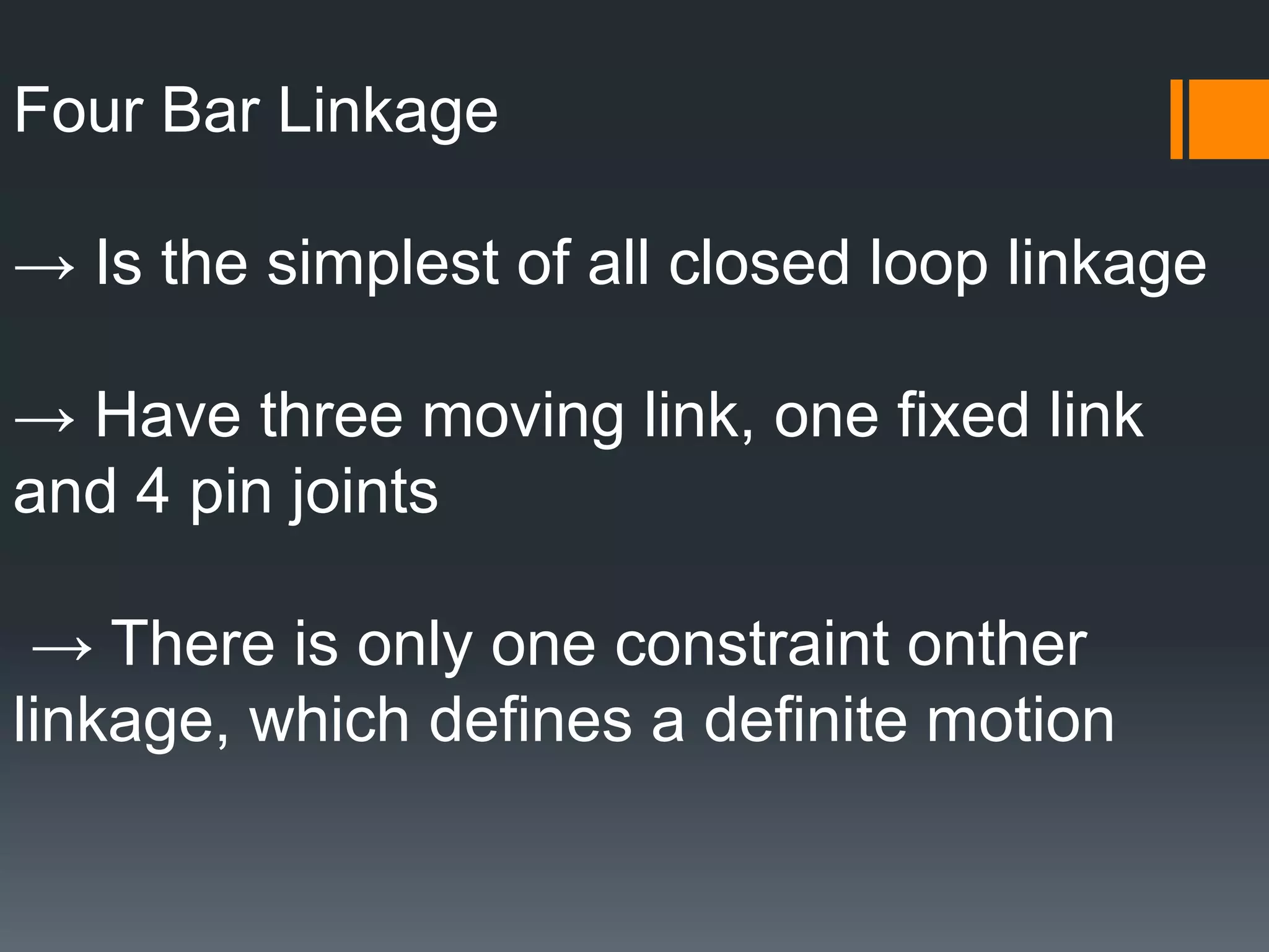FOUR BAR CHAIN AND INVERSIONS | PPTX