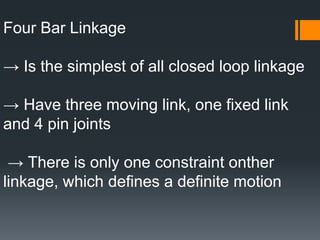 FOUR BAR CHAIN AND INVERSIONS | PPTX
