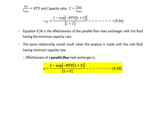 Effectiveness Of Parallel Flow Heat Exchanger (2151909) | PPTX