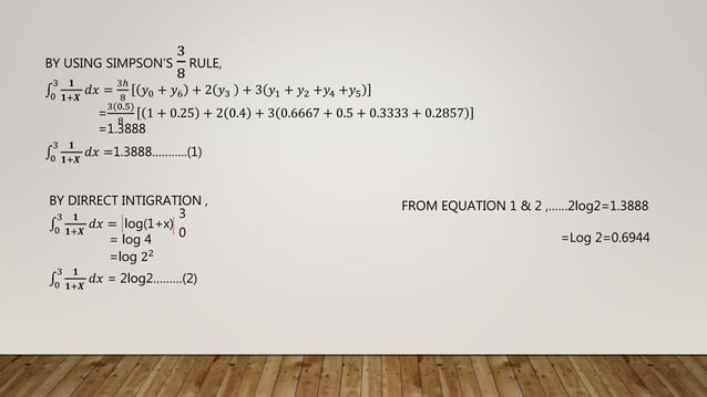 trapezoidal and simpson's 1/3 and 3/8 rule | PPTX | Physics | Science