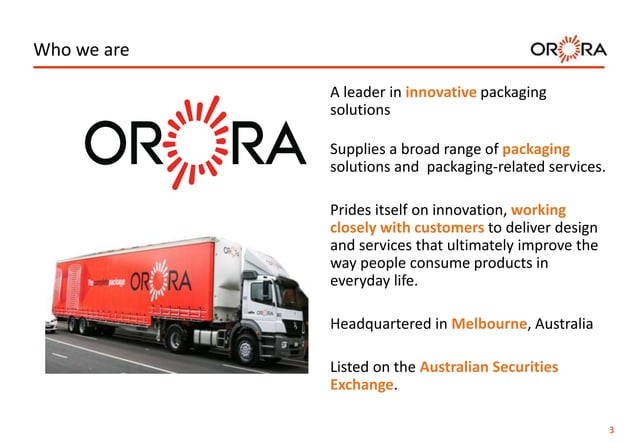 Orora Limited - company overview | PPT