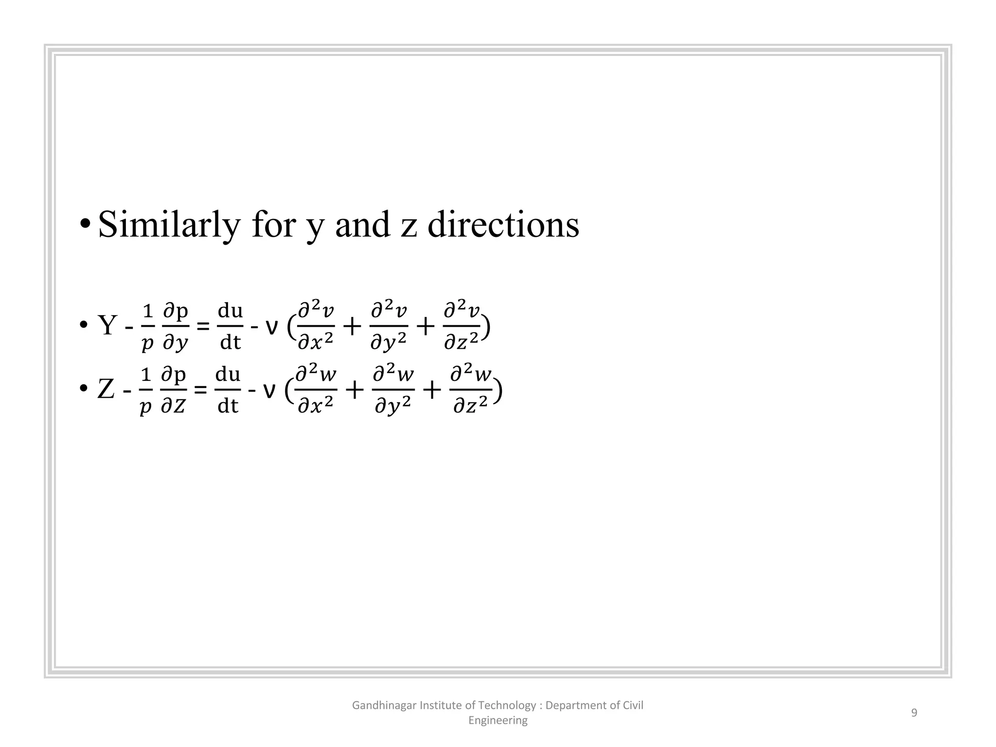 navier stokes equation | PPTX