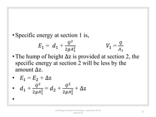 APPLICATION OF SPECIFIC ENERGY IN FLUID MECHANICS | PPTX