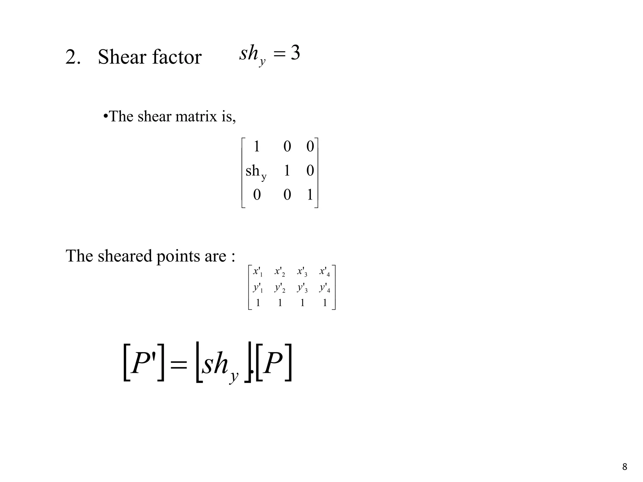 presentation on 2D geometrical transformation | PPTX