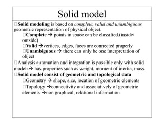 ppt of solid modeling for cad | PPTX