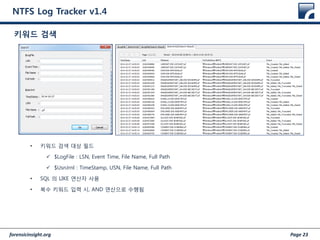 (150124) #fitalk advanced $usn jrnl forensics (korean) | PPT