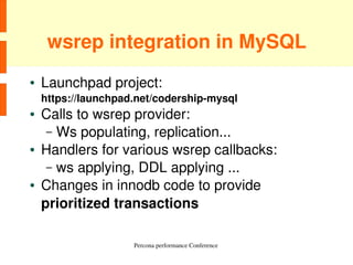 Galera Multi Master Synchronous My S Q L Replication Clusters | PPT