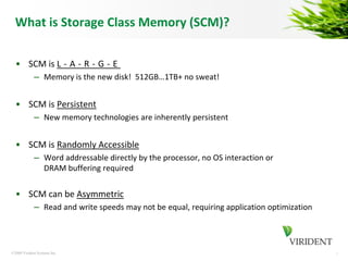 Using Storage Class Memory | PDF