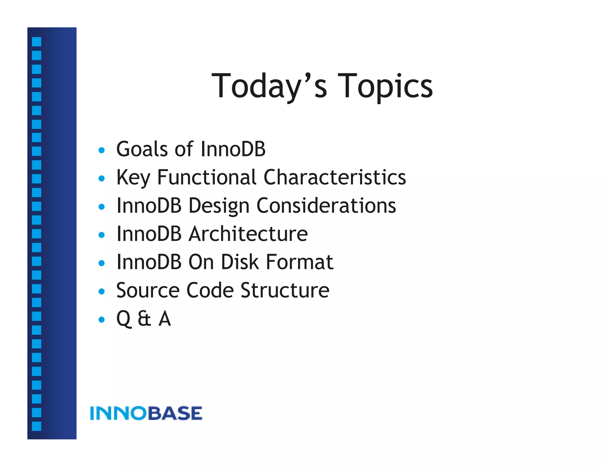 Inno Db Internals Inno Db File Formats And Source Code Structure Ppt