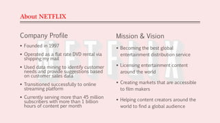 Strategy Analysis of NETFLIX | PPT