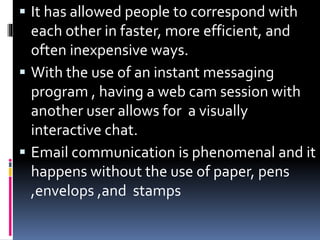 history of internet and usage of internet in education and ...