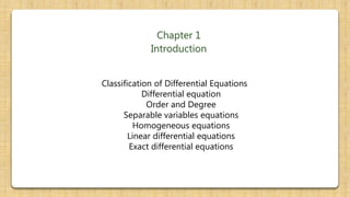 Differential Equations | PPTX