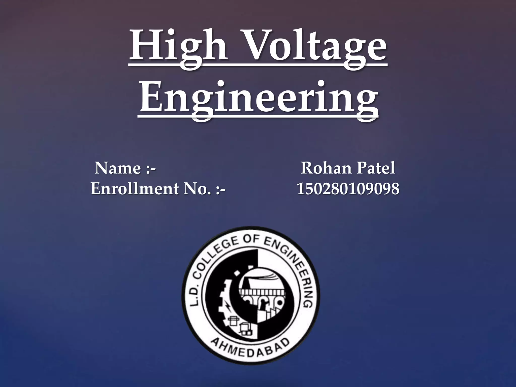 Generation of High D.C. Voltage (HVDC generation) | PPTX