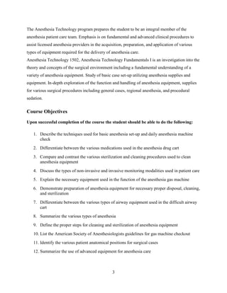 ANES 1502 Syllabus | PDF