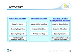 NTT-CERT Activities by Yoshiki Sugiura [APRICOT 2015] | PPT