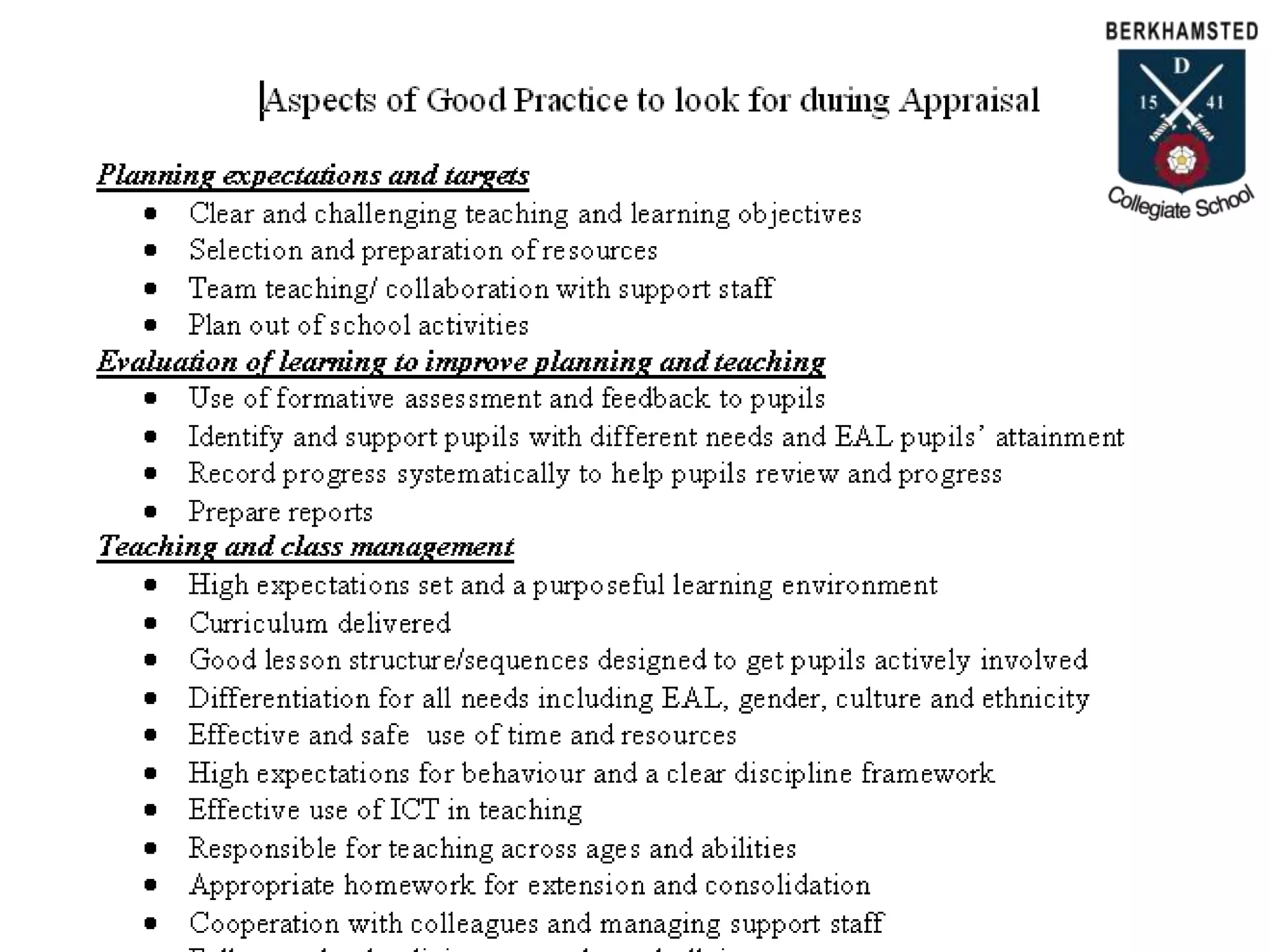 Appraisal and Performance Management in Schools - A practical approach ...