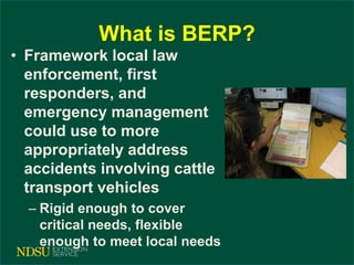 Ms. Lisa Pederson - Bovine Emergency Response Plan | PPT