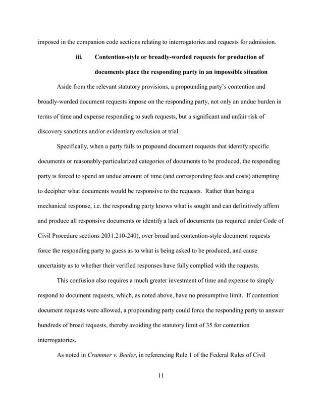 California Discovery Law: Why Requests for Production of Documents may ...