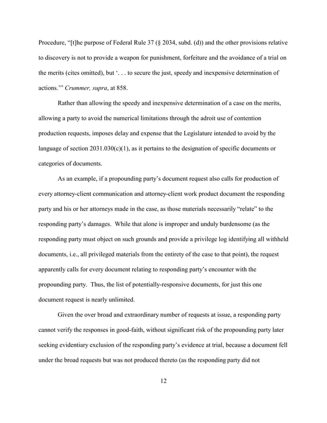 California Discovery Law: Why Requests for Production of Documents may ...